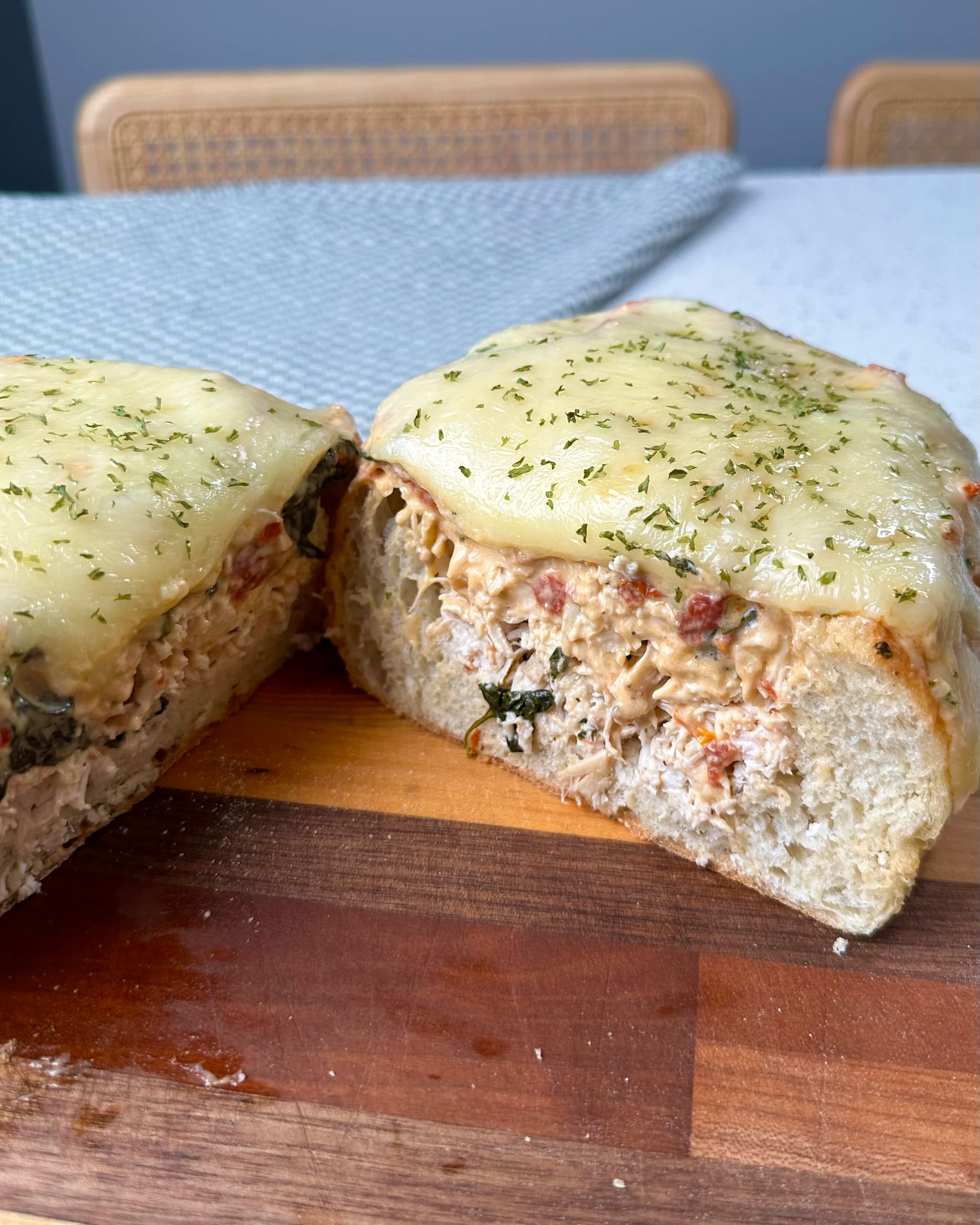 Marry Me Chicken Bread Boat by kimthefoodie