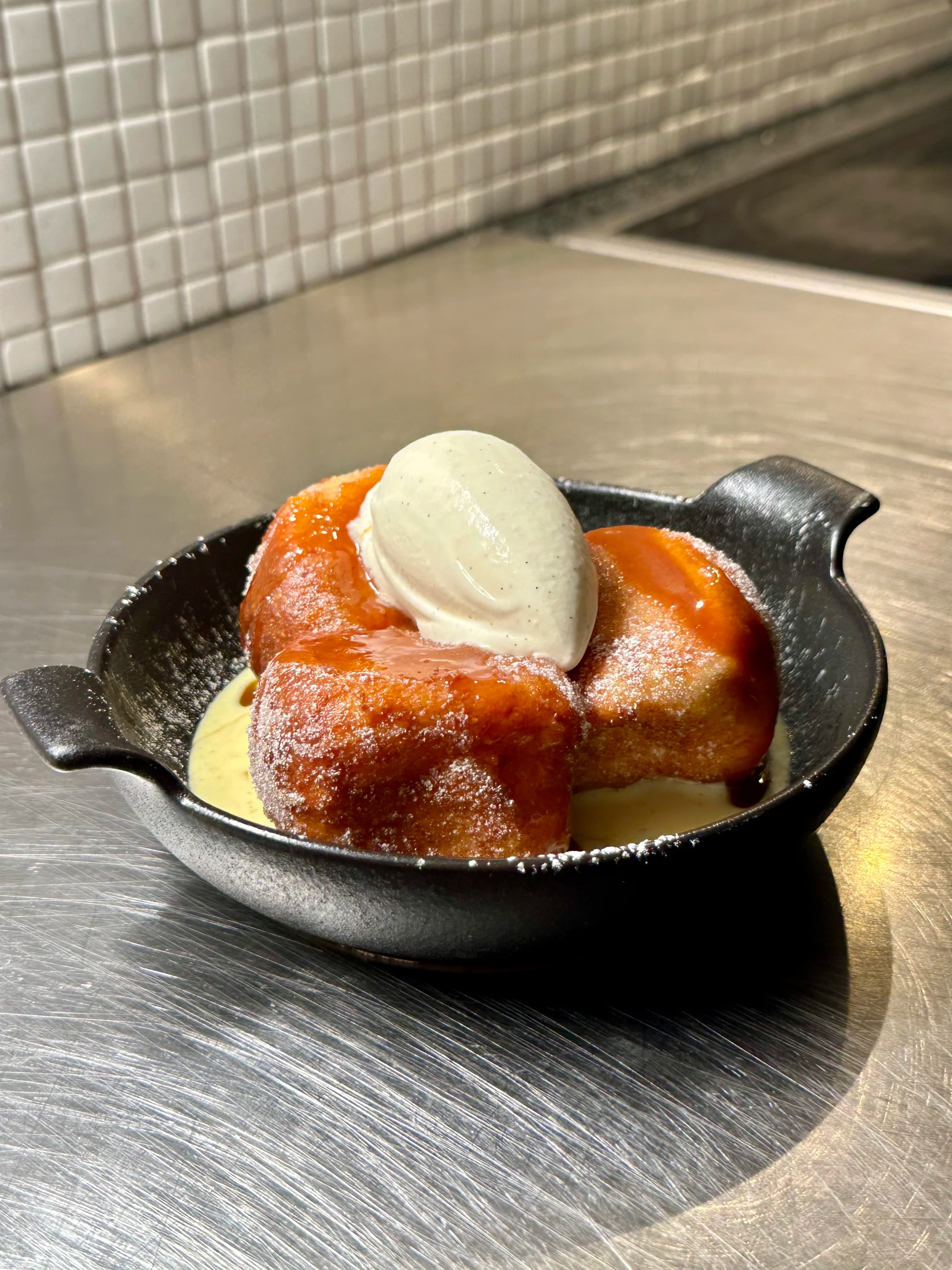 French Toast with Salted Caramel & White Chocolate Crème Anglaise by cedriklorenzen