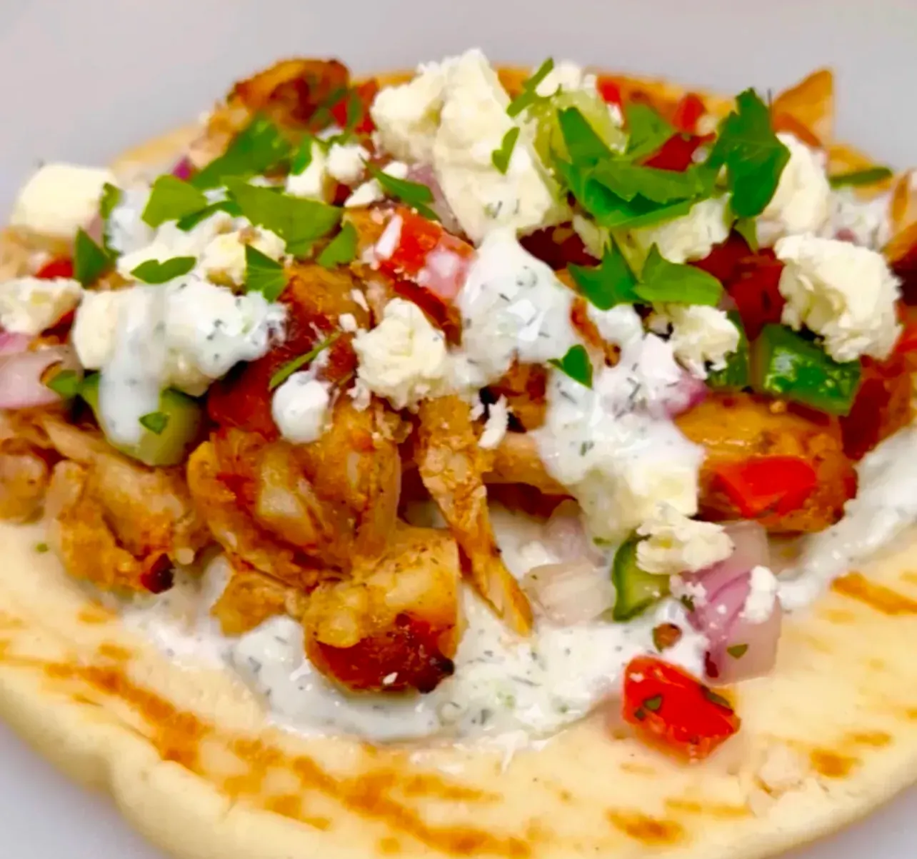 Greek Chicken Gyros on Homemade Spit by chefgenevieve